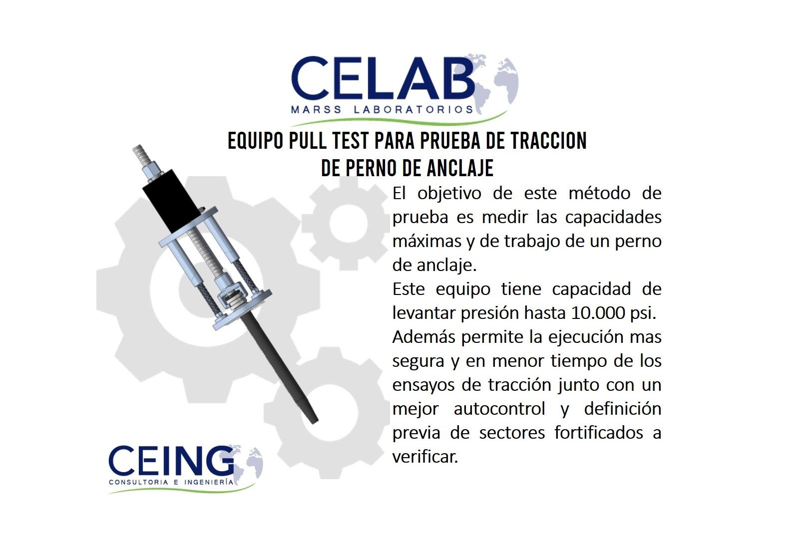 ENSAYO DE TRACCIÓN DE PERNOS DE ANCLAJE - Celab