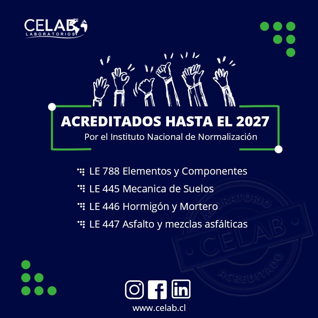 ACREDITADOS HASTA EL 2027 - Celab